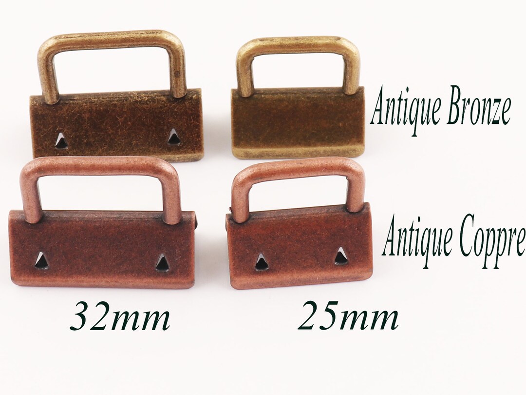 25 Sets Antique Copper/antique Bronze Key Fob Hardware With Key Rings ...