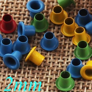 200-300PCS Metal Colorful Eyelets,2 Mm Eyelets and Grommets Leather ...