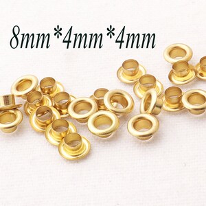 100 Sets Metal Gold Eyelets Grommets With Washers Eyelets,great for ...