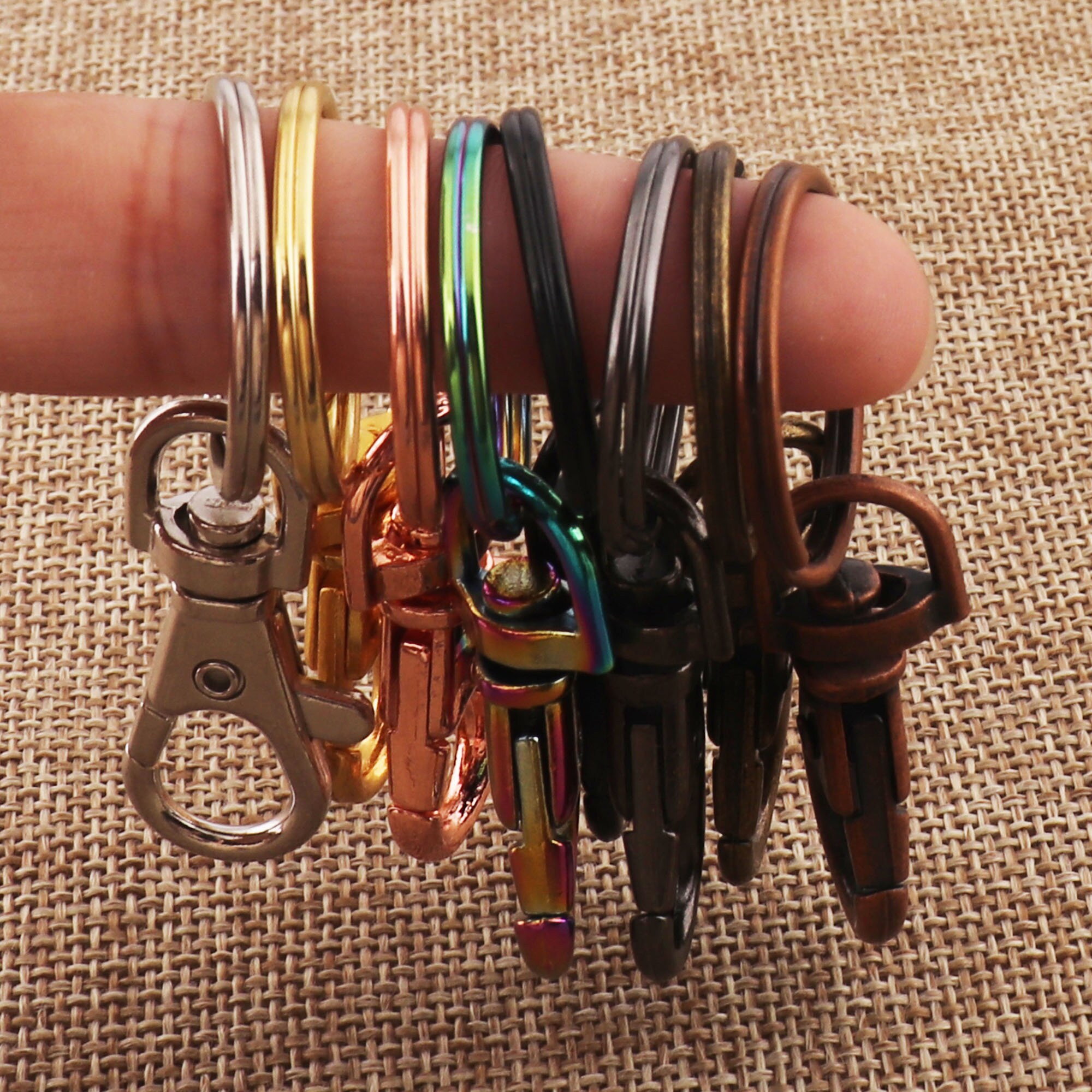 20 Pcs Colorful Lobster Swivel Clasps With Open Key Ring,universal ...