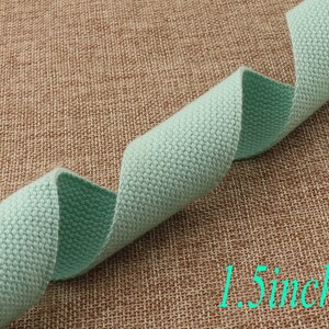 38mm Cotton Soft Webbing,solid Pale Green Color Belt Webbing Keychain ...