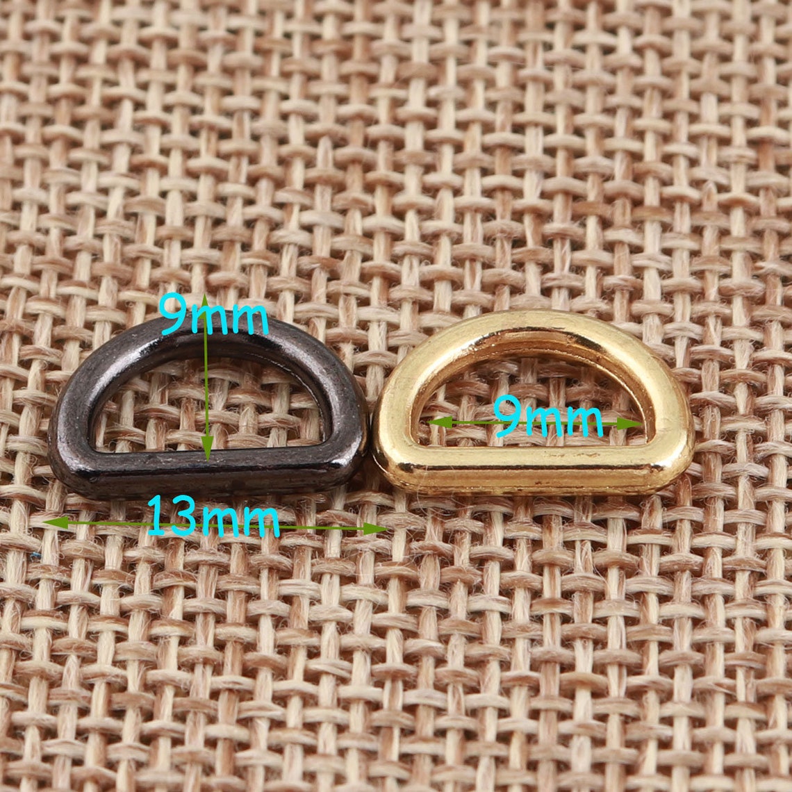30 Pcsmini D Ring Buckles 3/89mmgold/black D Rings | Etsy
