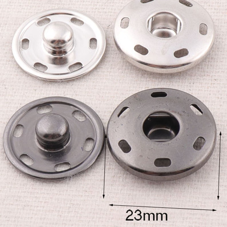 40sets-snap Buttons-7/823mmsilver/black Snap | Etsy