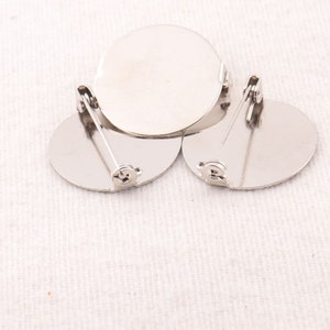 10 Pcs Safety Pin,1"(25mm) Silver Round Bar Pins With Brooch Setting ...