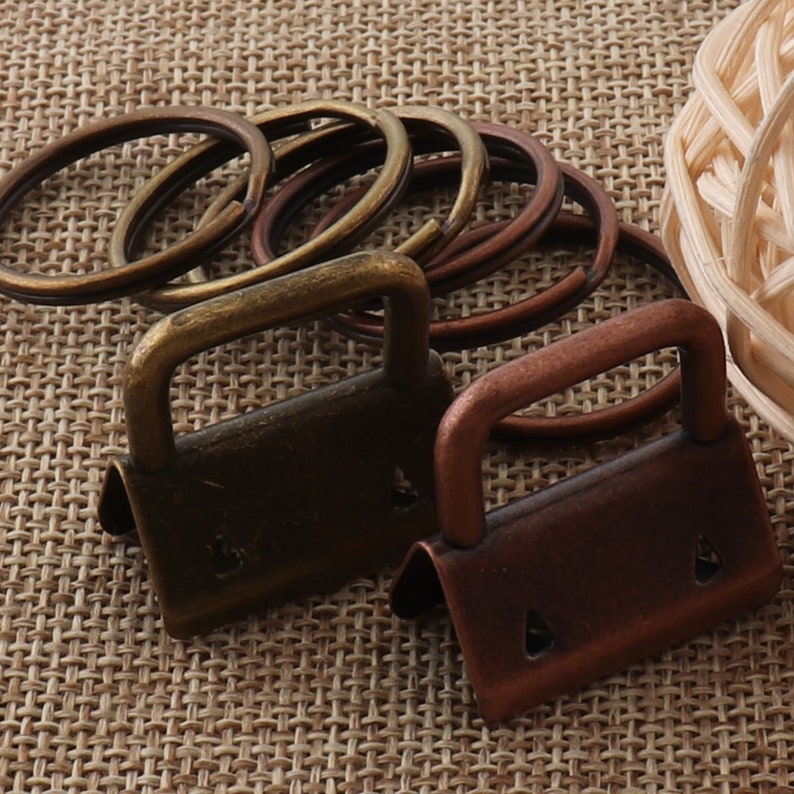 40 Key Fob Hardware With Key Rings125mmcopper/ - Etsy