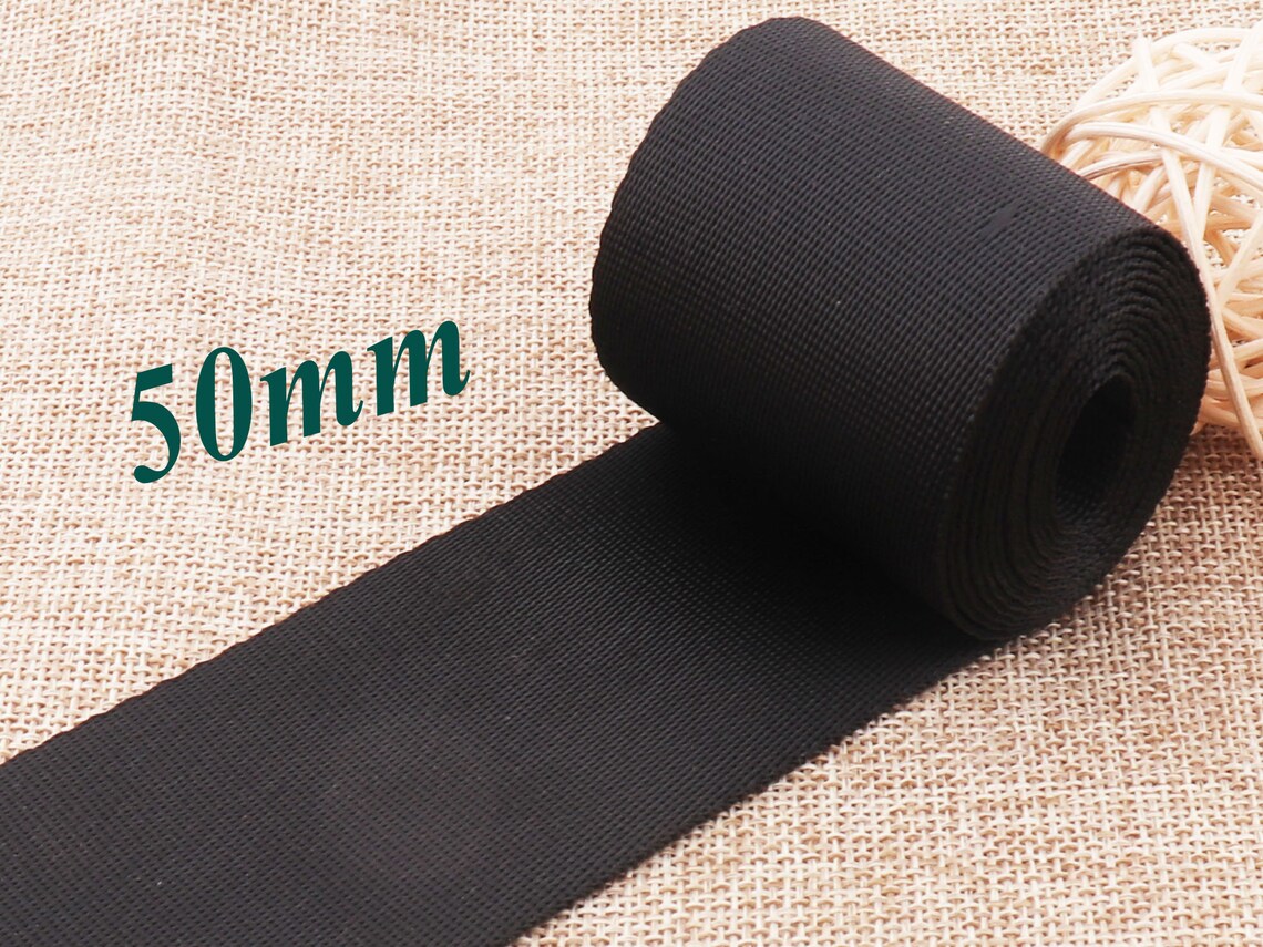 50mm Black Webbing 2 Soft Smooth Webbing BeltPolyester | Etsy