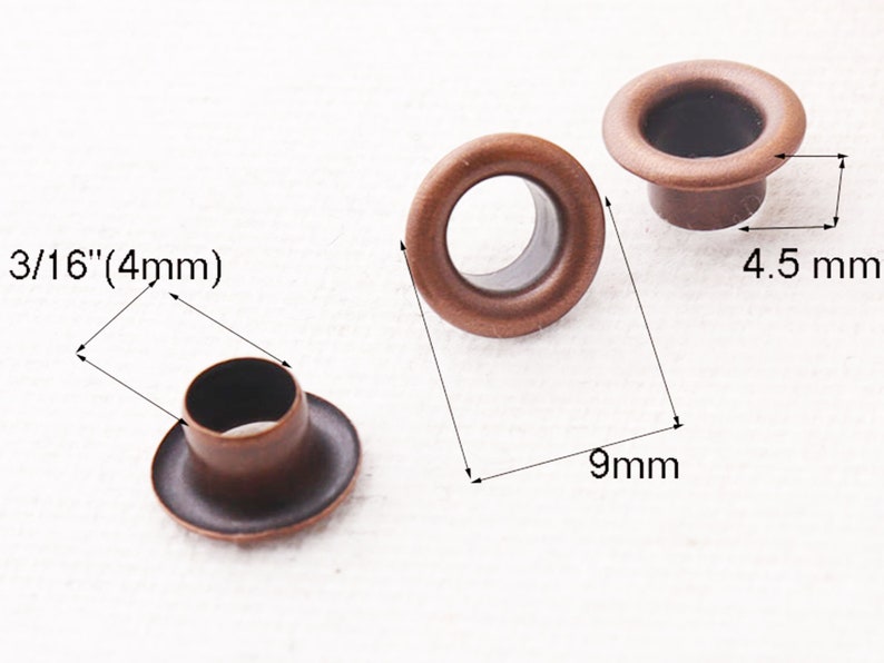 100 PCS COPPER Metal Eyelets Grommets With Washers Eyelets for | Etsy