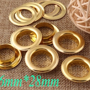 50 PCS Metal Large Gold Eyelets and Grommets,eyelets Grommets With ...