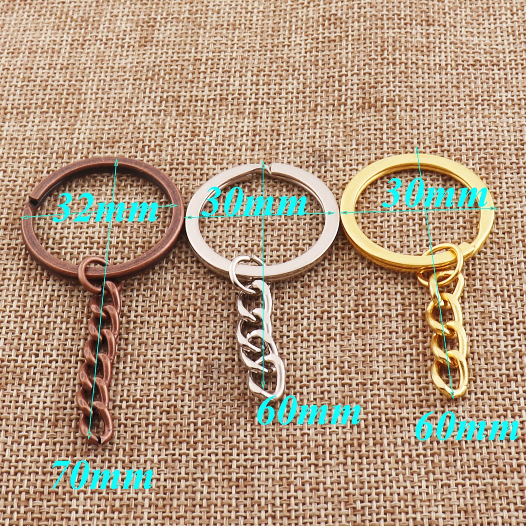 20 PCS Metal Split Key Rings Chain,split Jump Rings Key Ring Key Chain ...