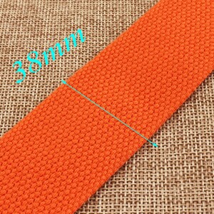 1 1/2" Cotton Webbing,solid Orange Webbing Key Fob Soft Webbing ...
