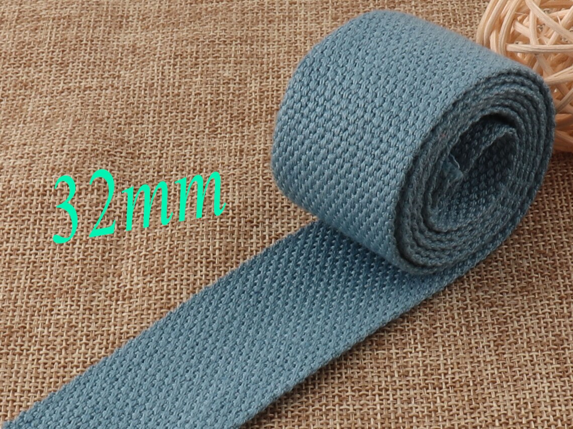 32mm Cotton Solid Blue Color Webbing Beltwebbing Keychain | Etsy