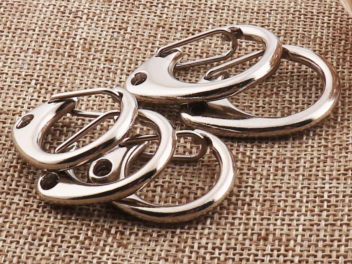 20 Silver Spring Claspself Closing Clasplobster Claw Clasp - Etsy