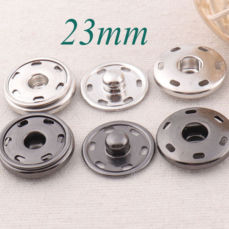 40sets-snap Buttons-7/823mmsilver/black Snap - Etsy