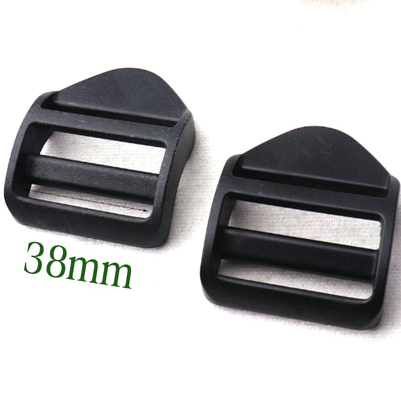 1 1/2"(38mm)black Plastic Slide Buckles Strap Adjuster Buckle, Heavy ...