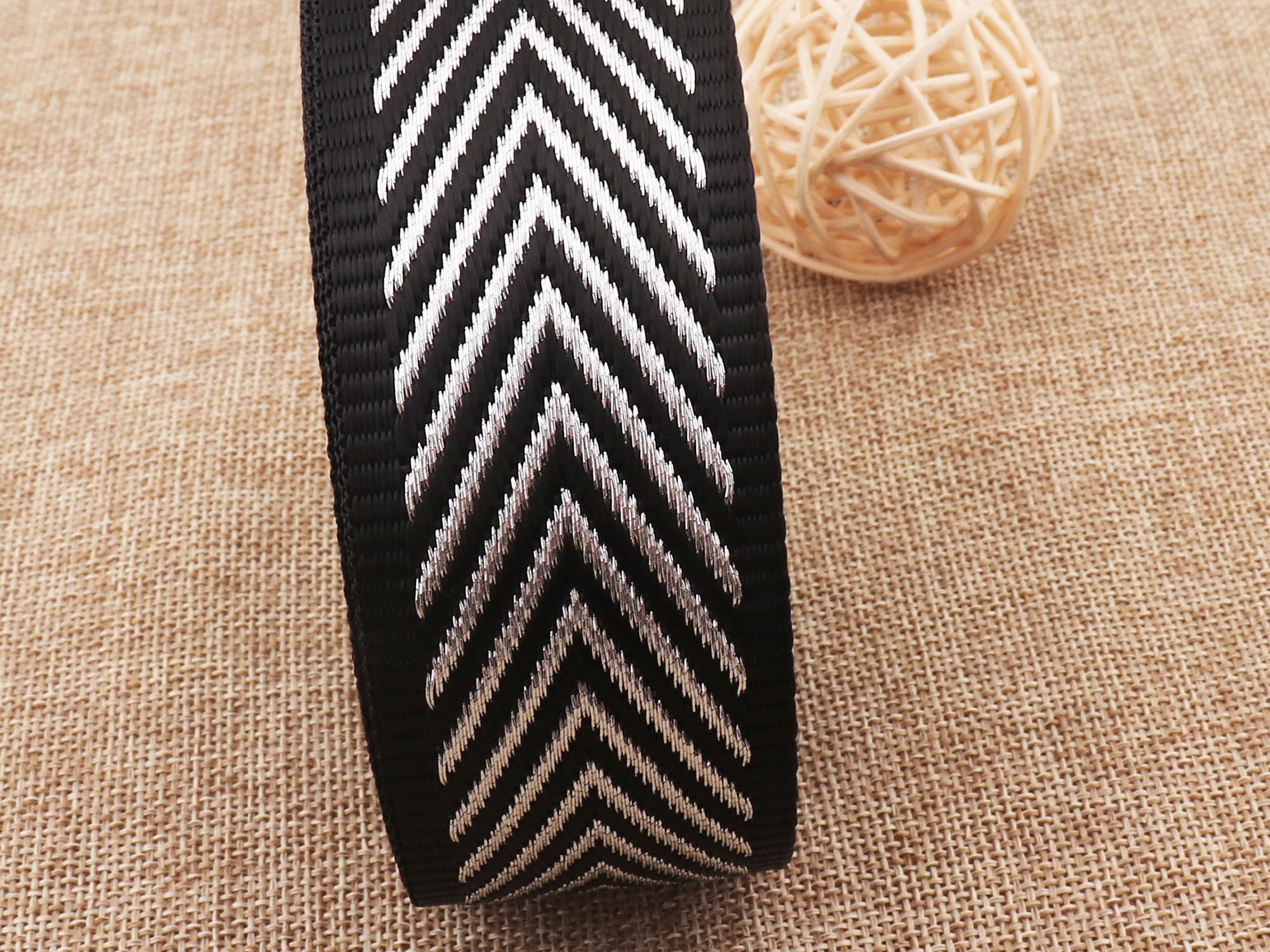 Black White Webbing1.5 Smooth Webbingwoven Purse Strap - Etsy