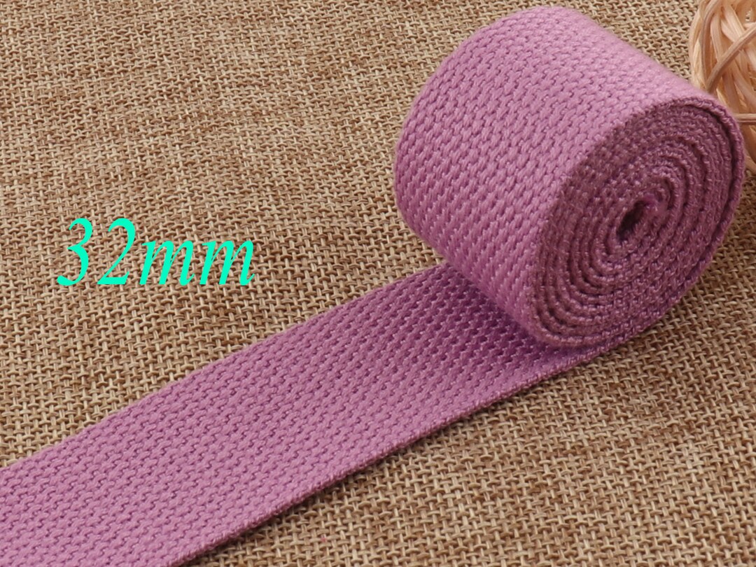 1 1/4" Cotton Soft Webbing,solid Purple Color Webbing Keychain ...