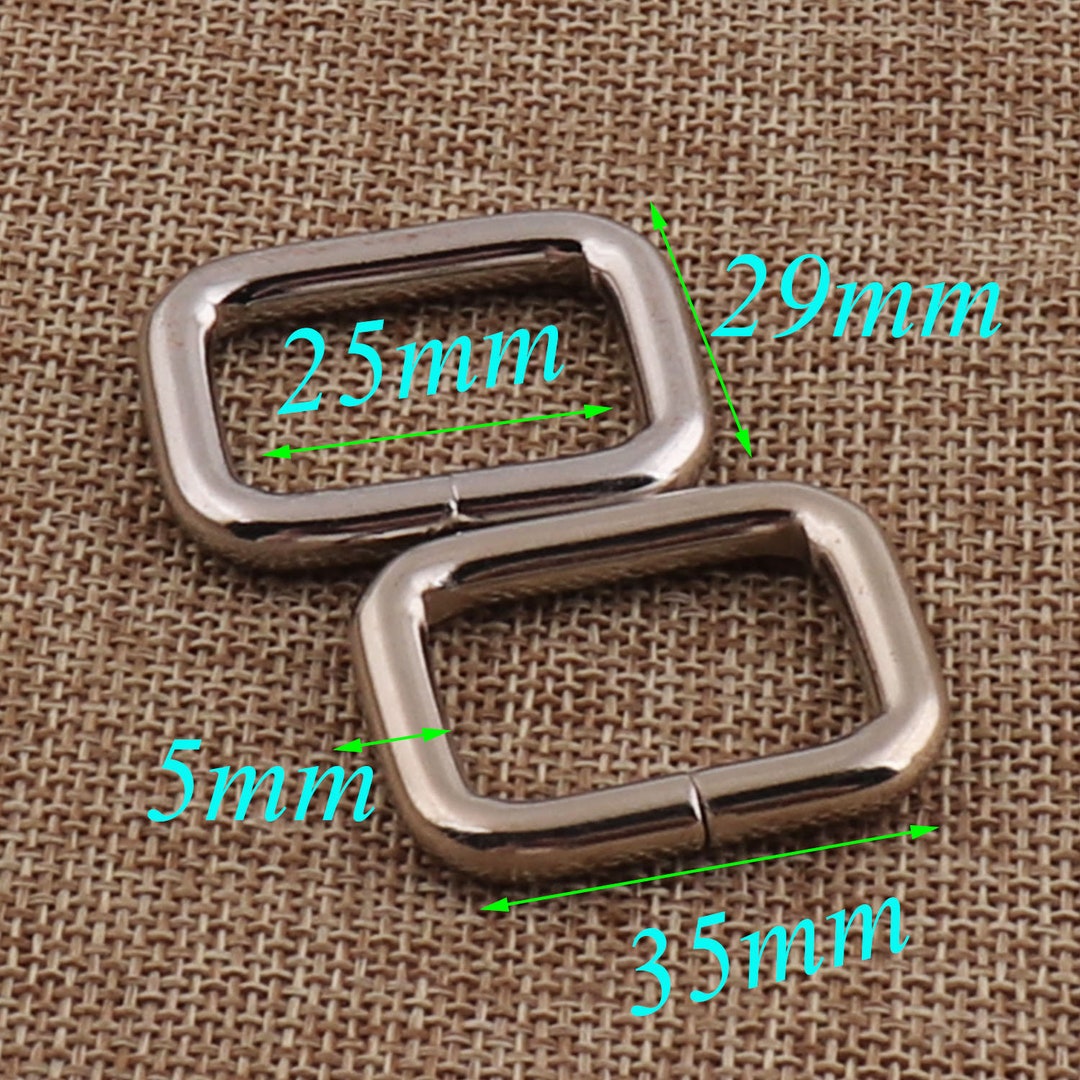 25mm Rectangle Rings,1" Silver Rectangular Wire Loops, Wire Rings Bag ...