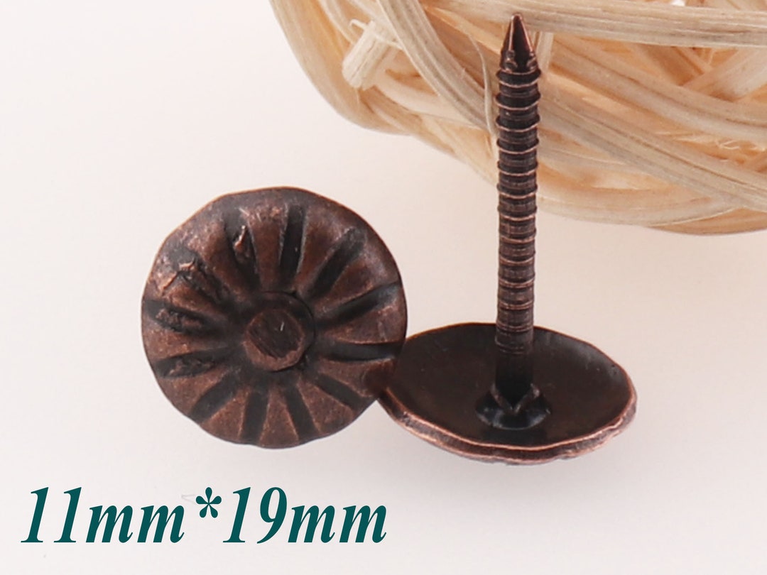 100 Pcs Antique Copper Upholstery Nails,decorative Tacks Upholstery ...