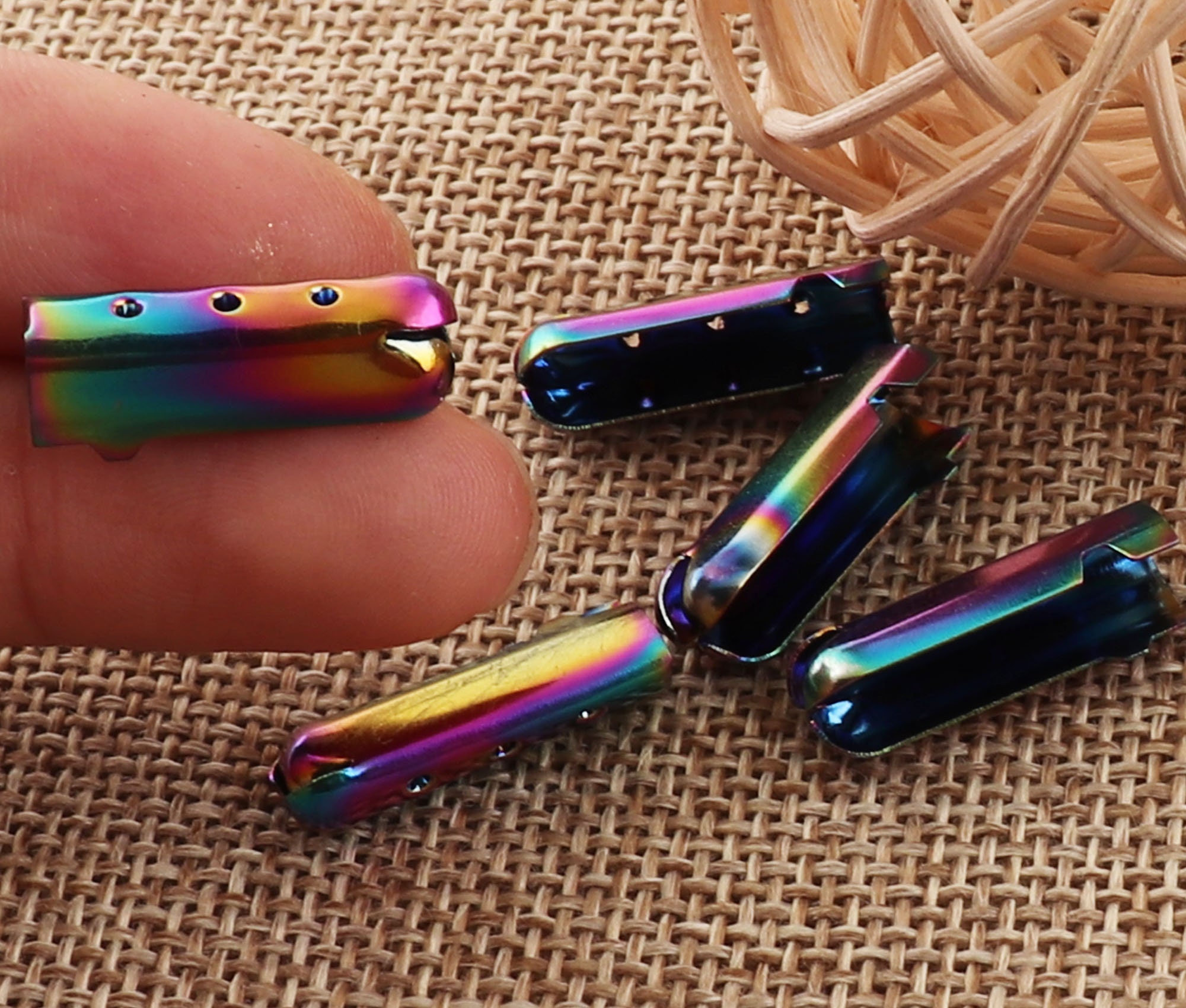 10 PCS Metal End Tips Craft Cord Locksend Caps Cord End - Etsy