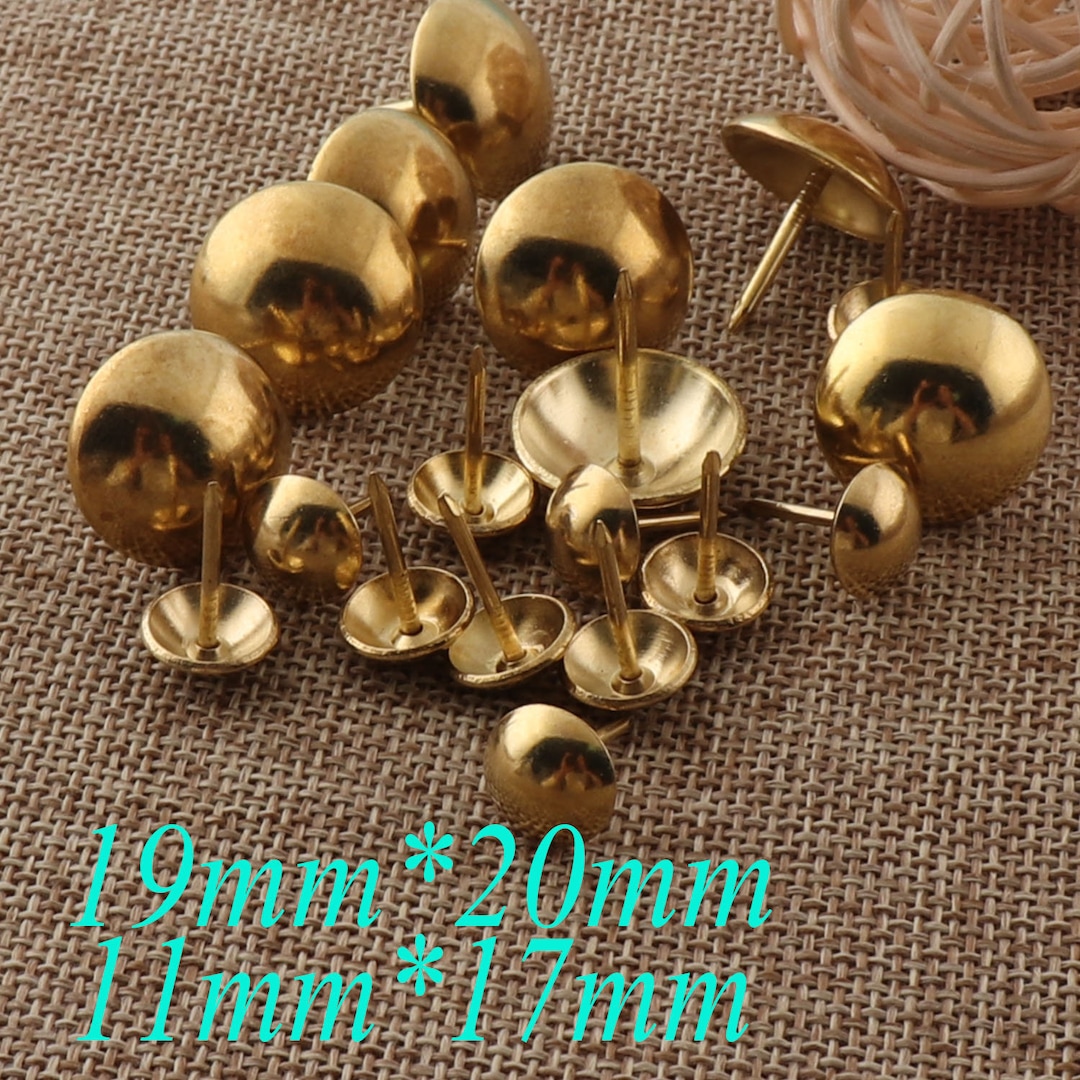 50 Pcs Gold Upholstery Tacks,nailhead Tacks,rivets Upholstery Tacks ...