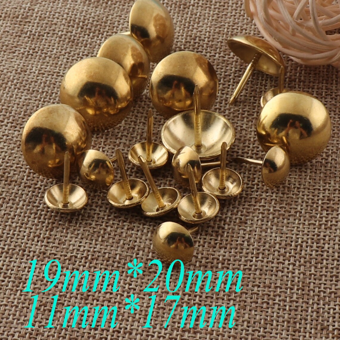 50 Pcs Gold Upholstery Tacks,nailhead Tacks,rivets Upholstery Tacks ...