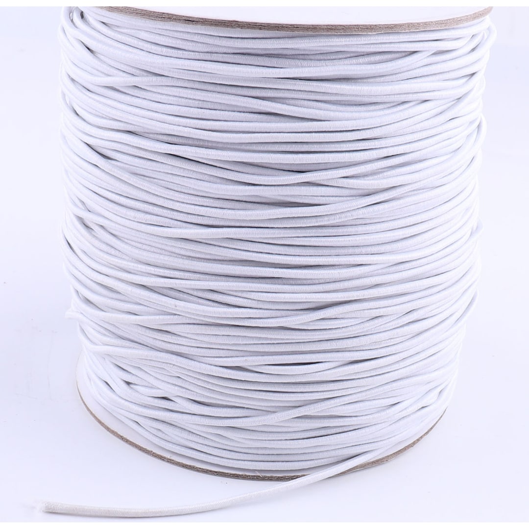 Elastische Schnur 50 Meter Runde Weiße Nylon Beschichtete Falte über ...