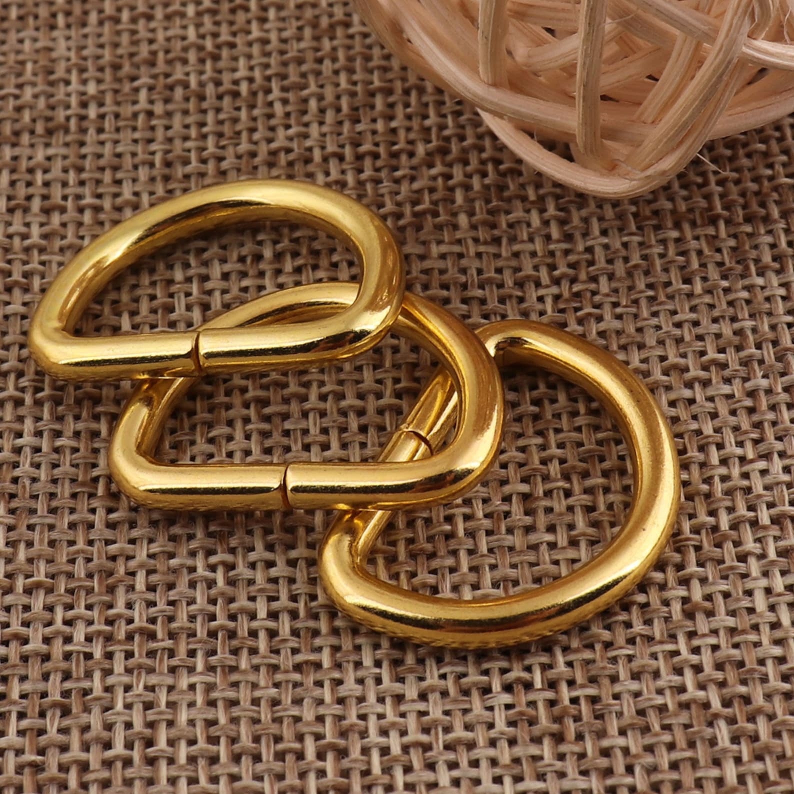 20 PCS Gold D Ring Buckles,20mm D Rings D Ring Belt Bag Ring,metal D ...