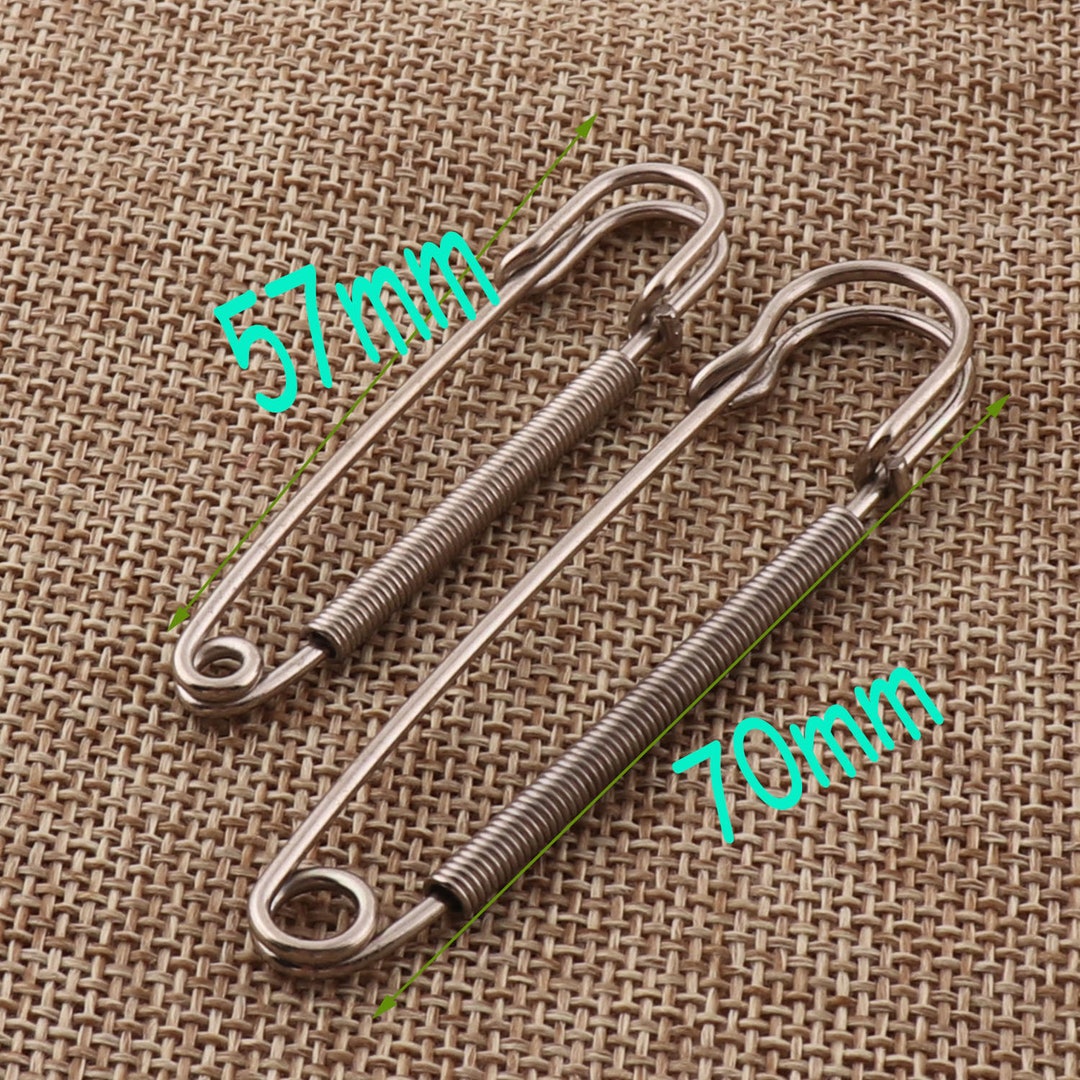 20 Safety Pins57mm/70mm Craft Silver Safety Pin Brooch Stitch - Etsy