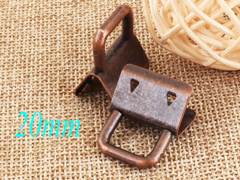 10 PCS Antique Copper Key Fob Hardware With Key Rings,20mm Copper Key ...