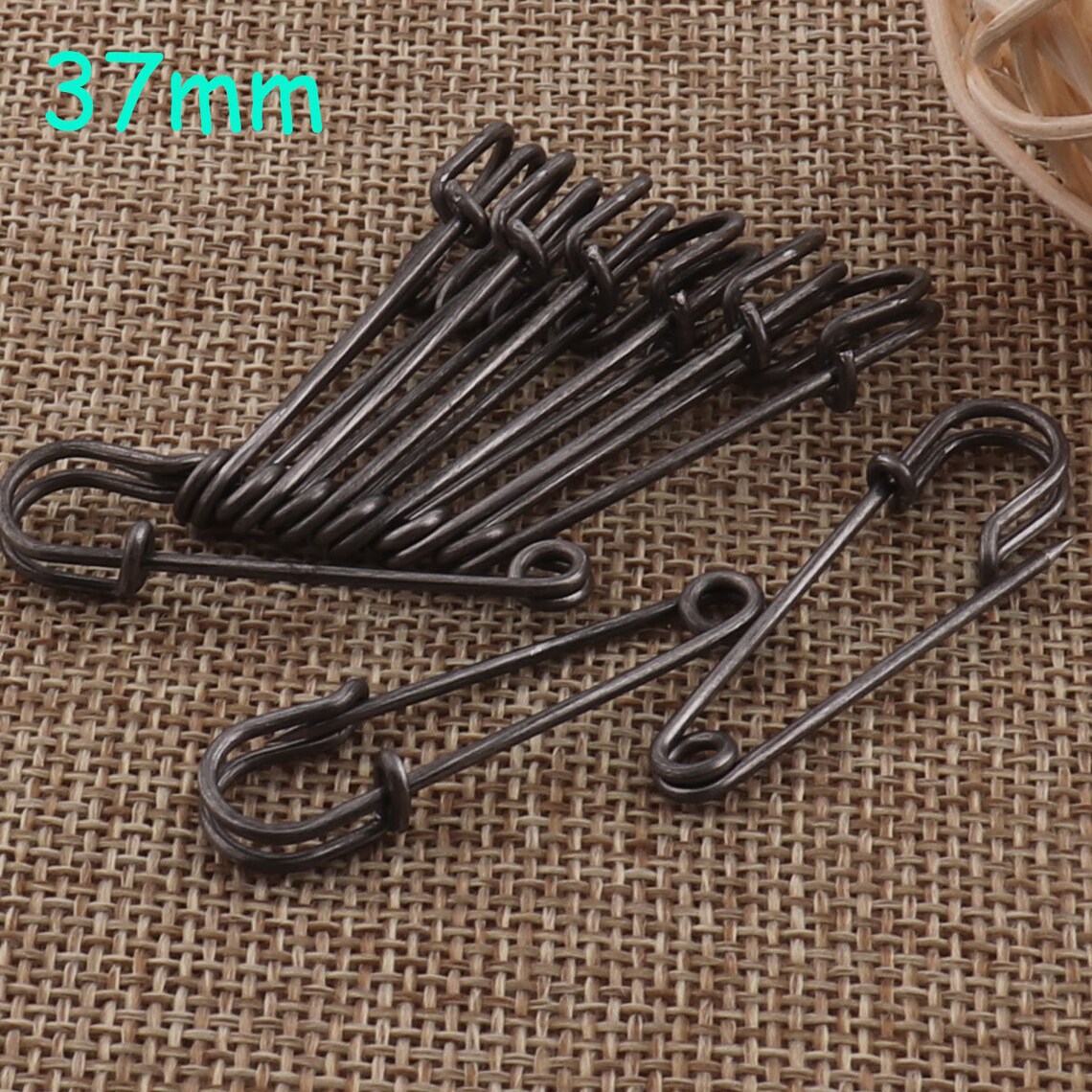 100 Pcs Black Safety Pinsmetal Safety Pins Loops Charms - Etsy