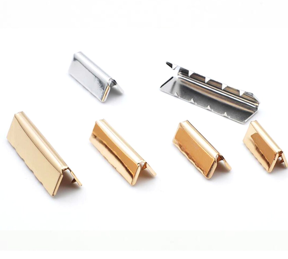 30 Pcs Rose Gold Belt Buckle End Tipsend Tips Metal Webbing | Etsy
