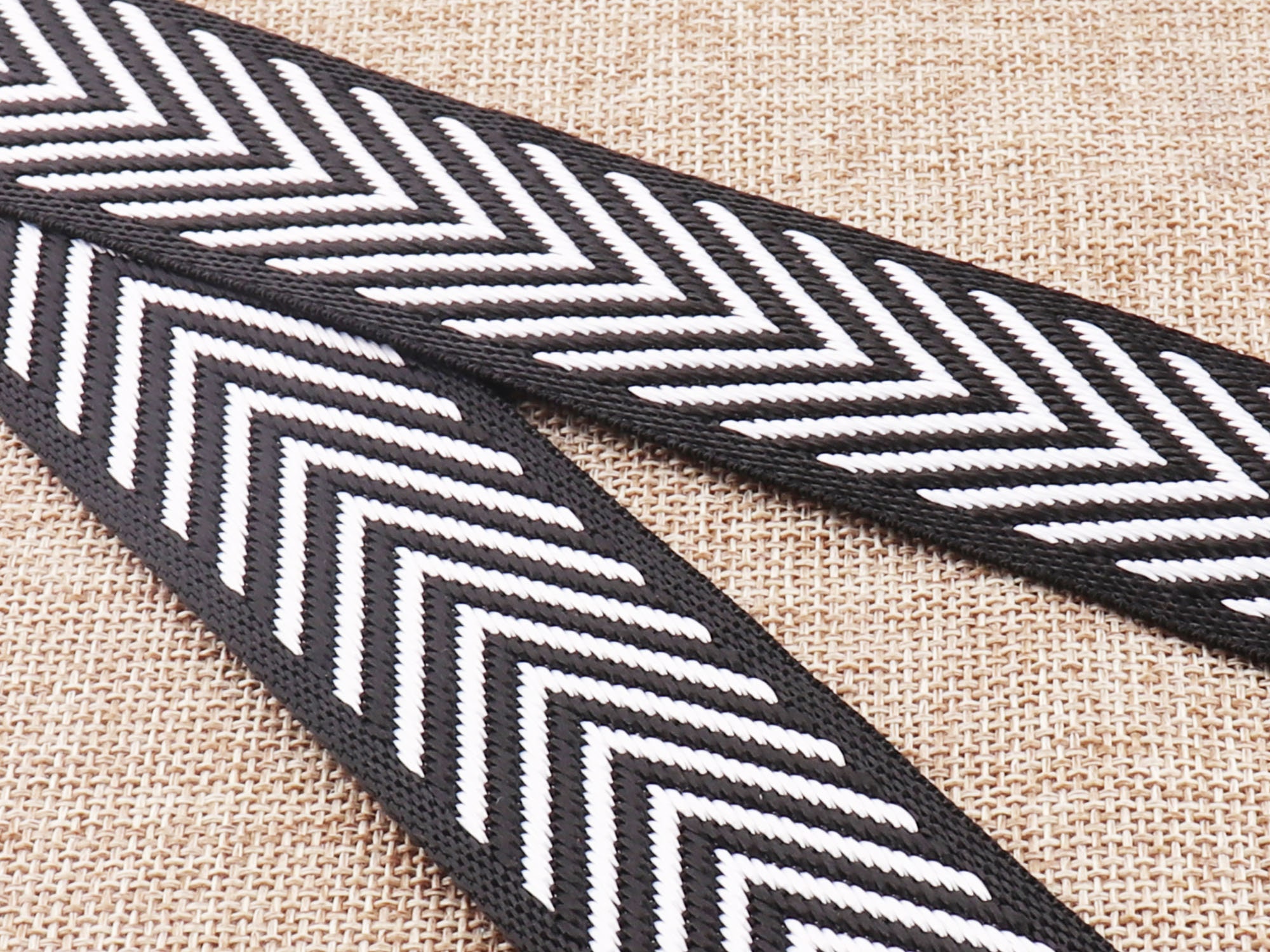 1 1/2 Black White Cotton Webbing Belt Webbing Lanyard | Etsy