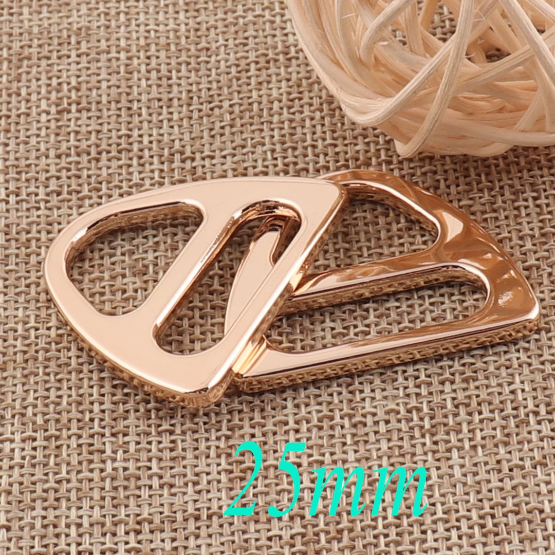 10 Triangle Slide Buckles,strap Fasteners,1" Gold Belt Buckle,adjuster ...