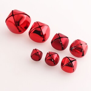 20-100 Pcs Red Jingle Bells,christmas Bells,christmas Tree Ornament ...