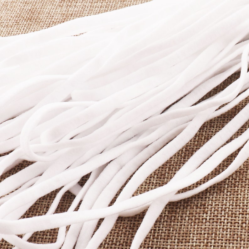 10-100YARDS White Nylon Cotton Elastic Cord3mm/4mm/5mm - Etsy