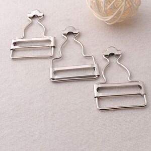 1 1/4"(32mm) Silver Dungaree Buckles,6 PCS Fasteners Dungaree Clips ...