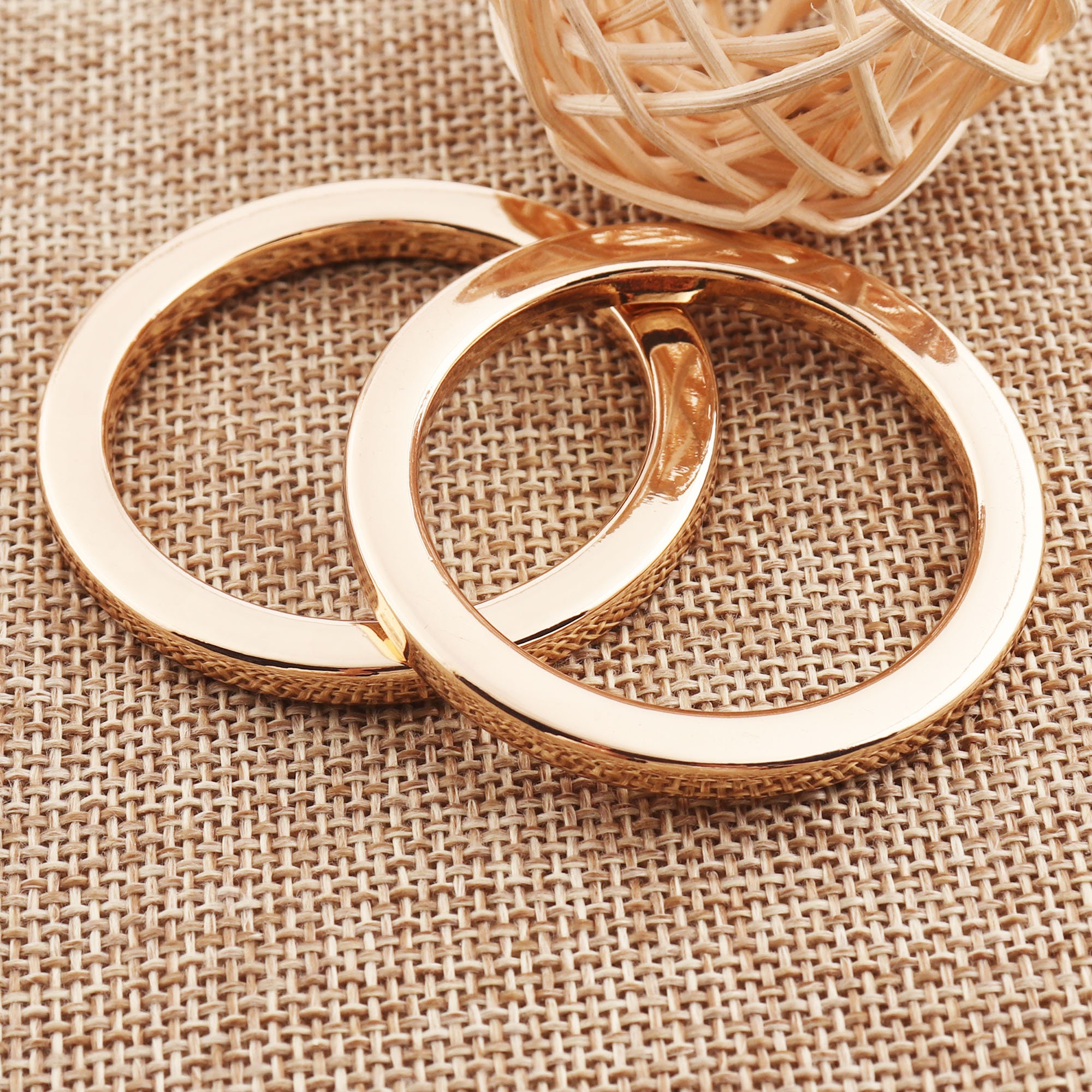 1 1/2 Metal Pale Gold Flat O Rings Buckles6 PCS Leather - Etsy