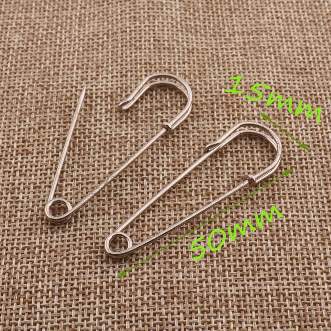 40 Safety Pins 250mmsilver Plated Safety Pin Brooch | Etsy