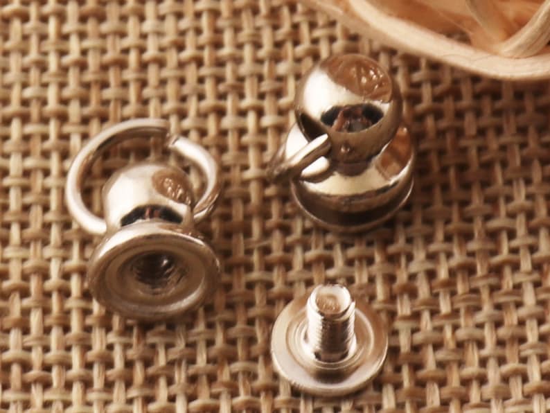 15 Pcs Metal Silver Screws8mm Bag Screws Loop Screwsplain - Etsy