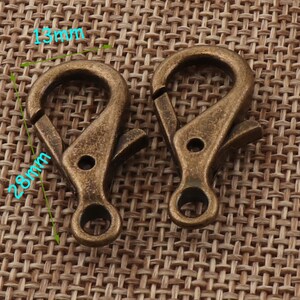 30 Antique Bronze Spring Clasp,self Closing Clasp,lobster Claw Clasp ...