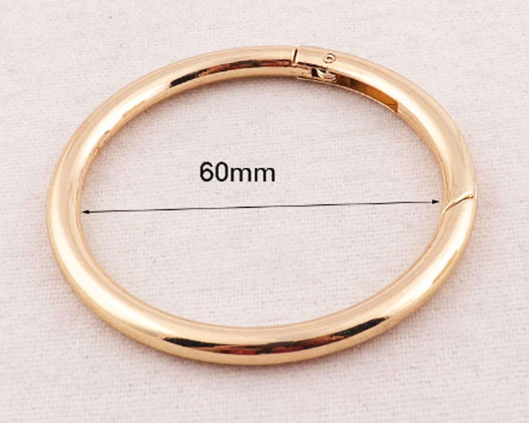 Pale Gold Silver Spring Gate Ring Metal O Rings Spring O Ring Clasps ...