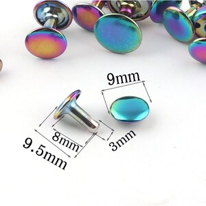 20-100SETS 5-12MM Rainbow Double Cap Rivets,studs Leather Craft Rivet ...