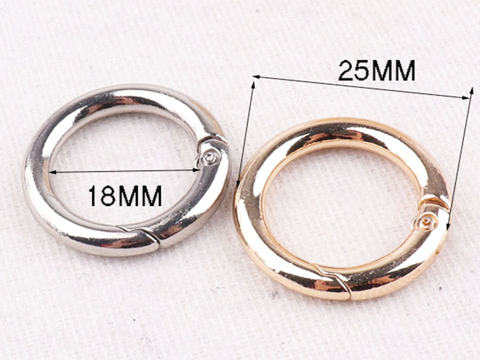 4-8 PCS Spring Ringlight Gold /silver Spring Buckles Gate - Etsy
