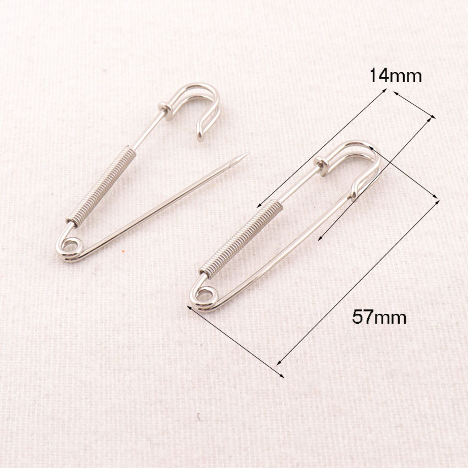 Safety Pins 2 1/457mm20pcslarge Silver Safety Pins - Etsy