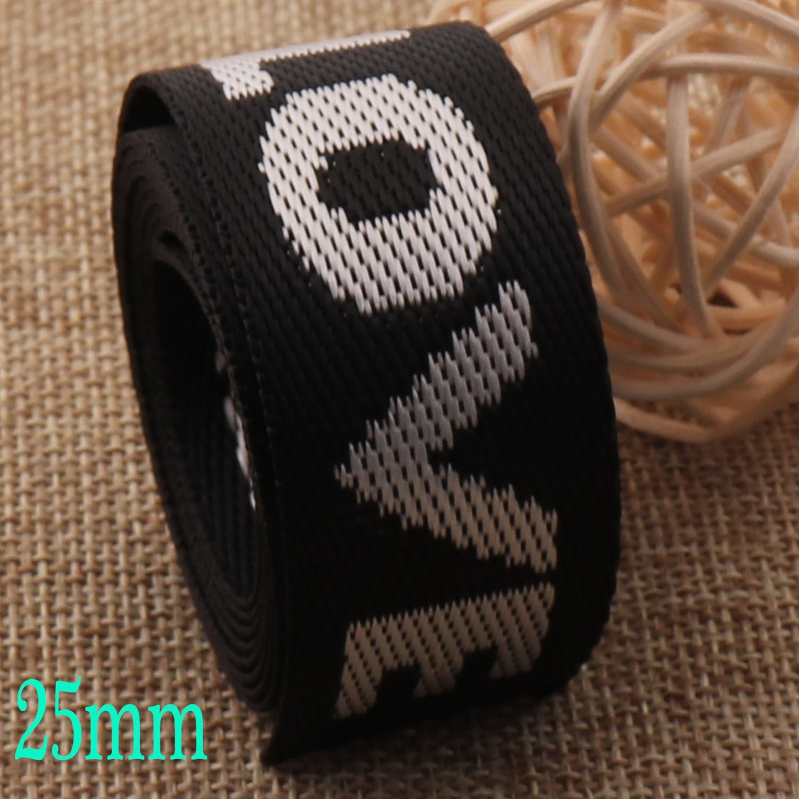 Smooth Black Webbing1 inch webbingSilver | Etsy