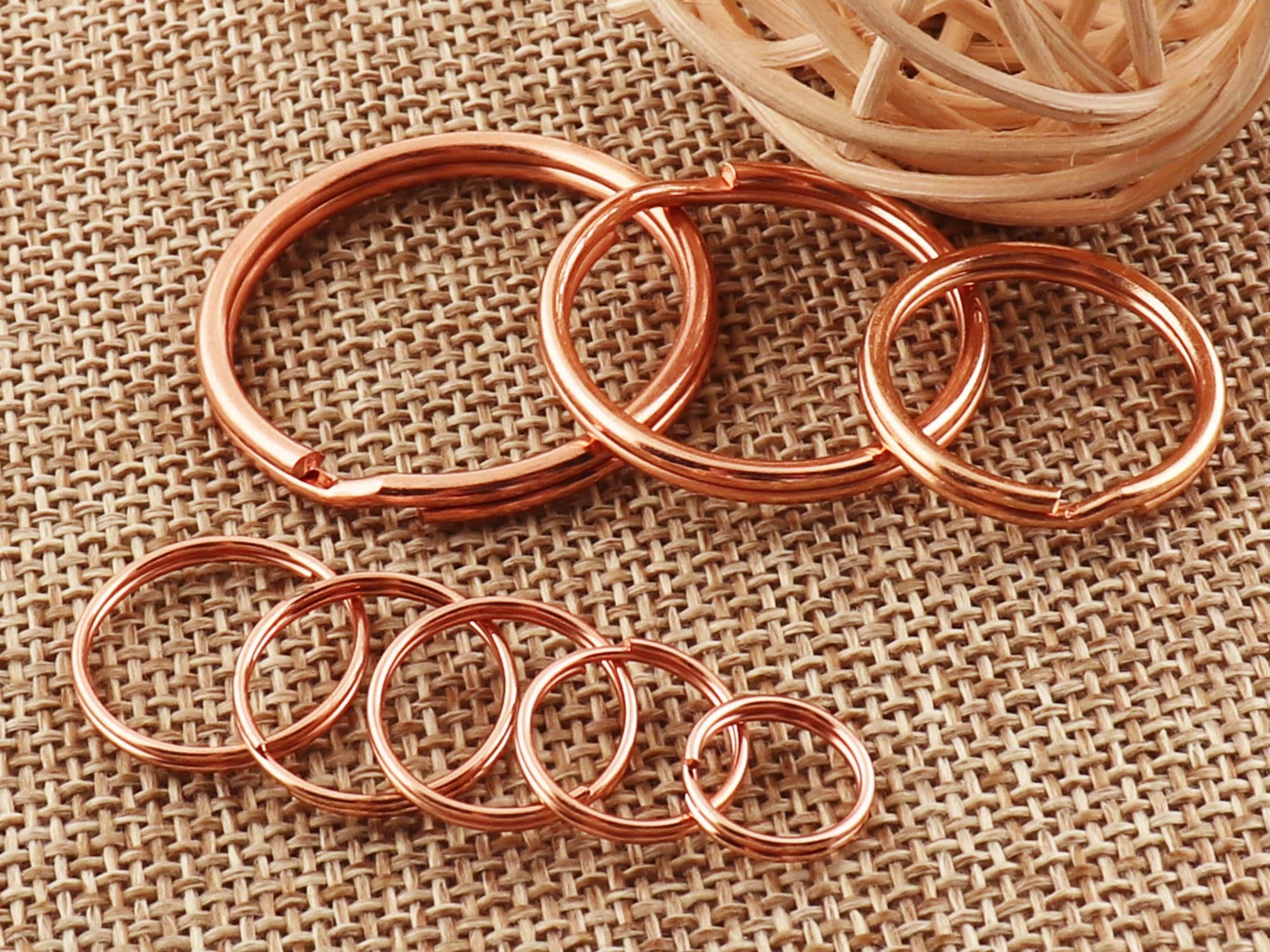 20-100 pcs Rose Gold Split Key Ringsleather key chain Key | Etsy