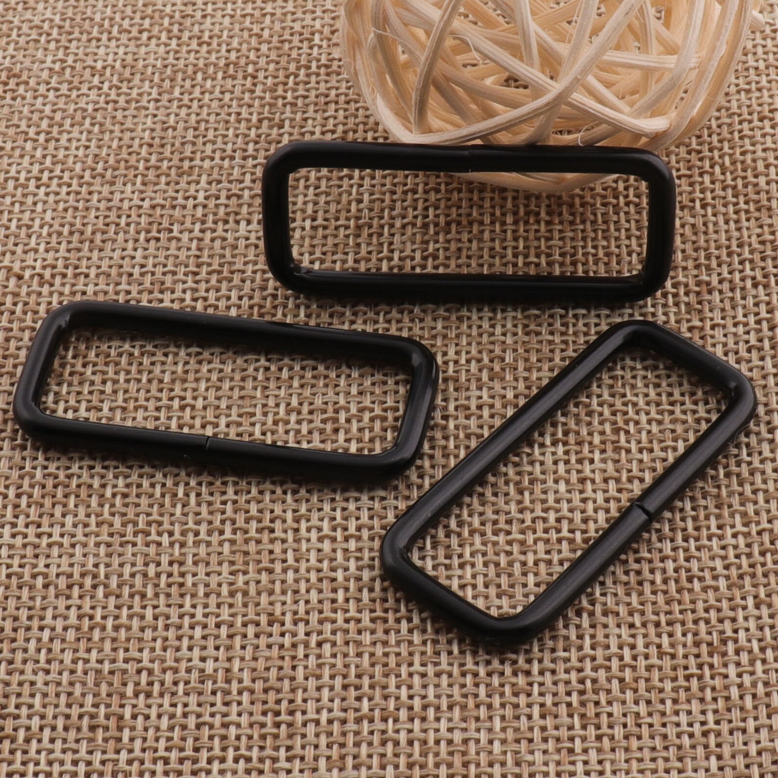 Black Rectangle Rings 10pcs 1 1/238mmwebbing Purse - Etsy