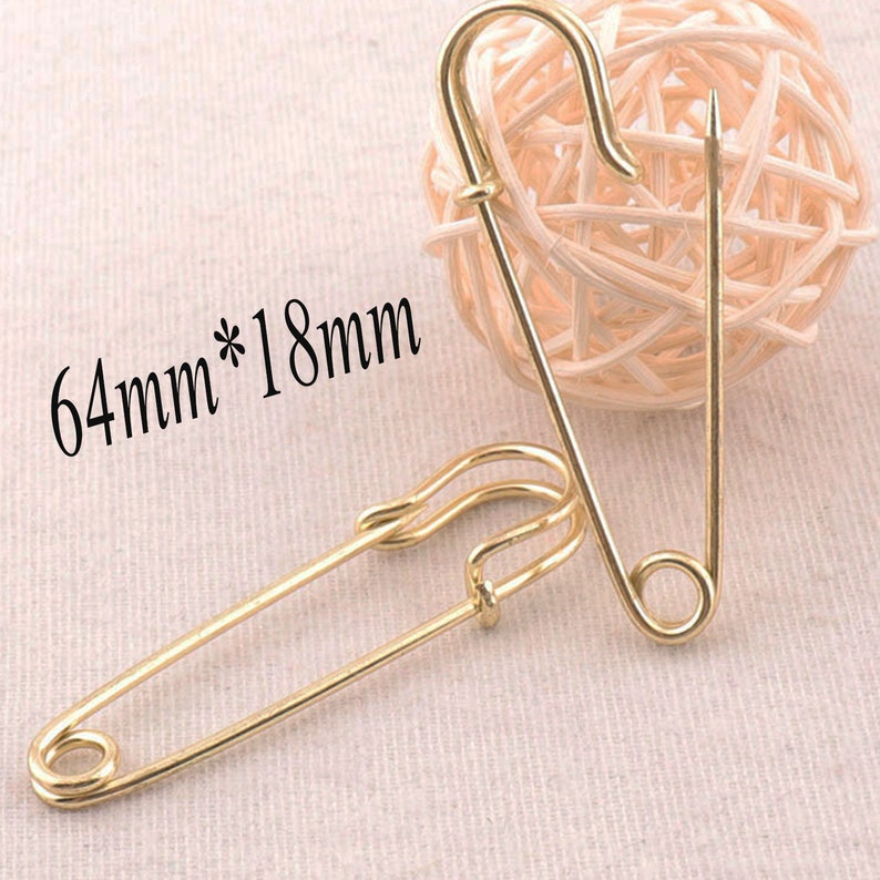 20PCS Large Metal Safety Pinsgold Safety Pins Brooch Stitch - Etsy