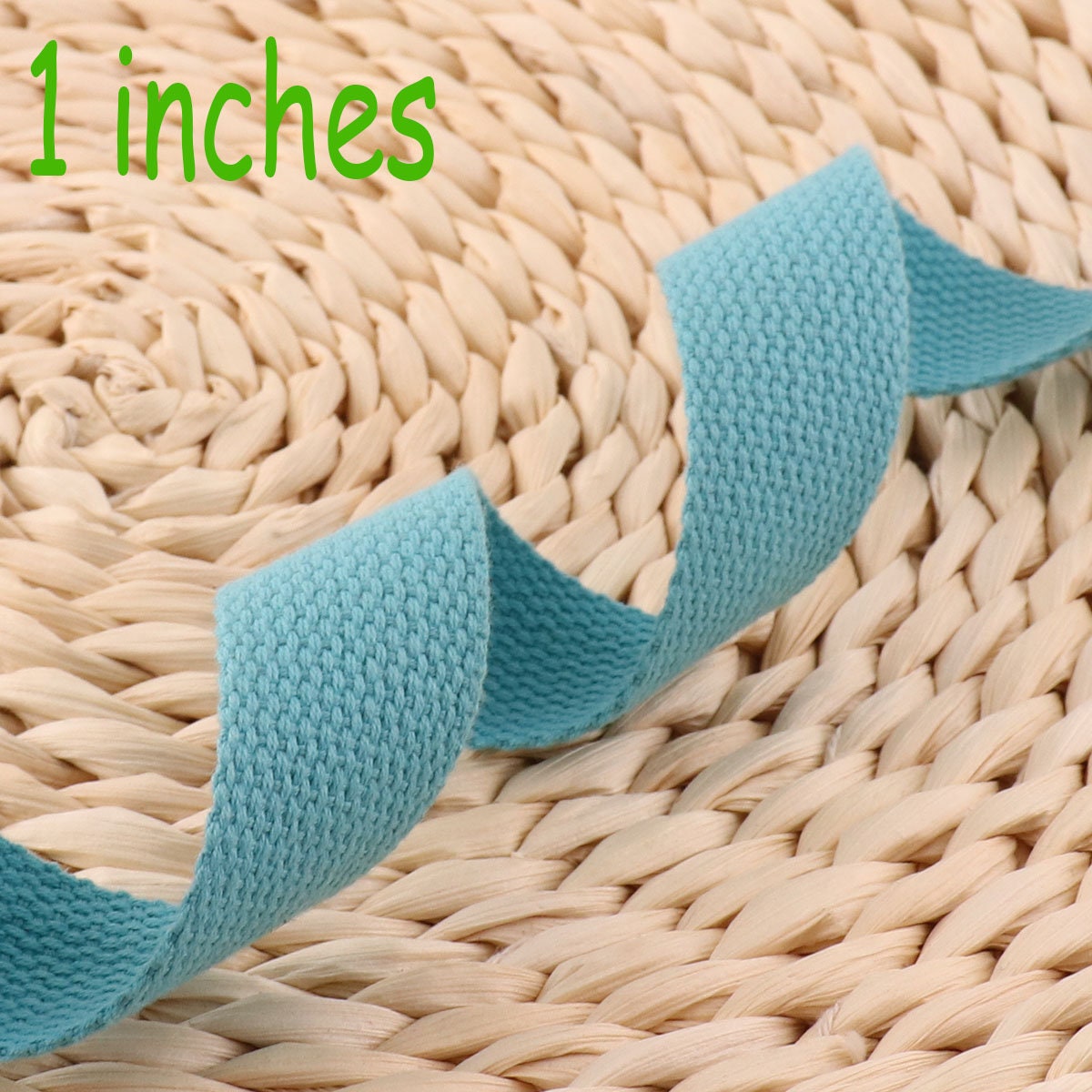 1 inch Webbing solid color Sky Blue Cotton WebbingKey Fob | Etsy