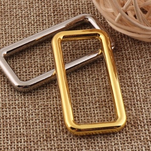 10 PCS Gold/silver Rectangle Rings,wire Rings Square Rings Rectangular ...